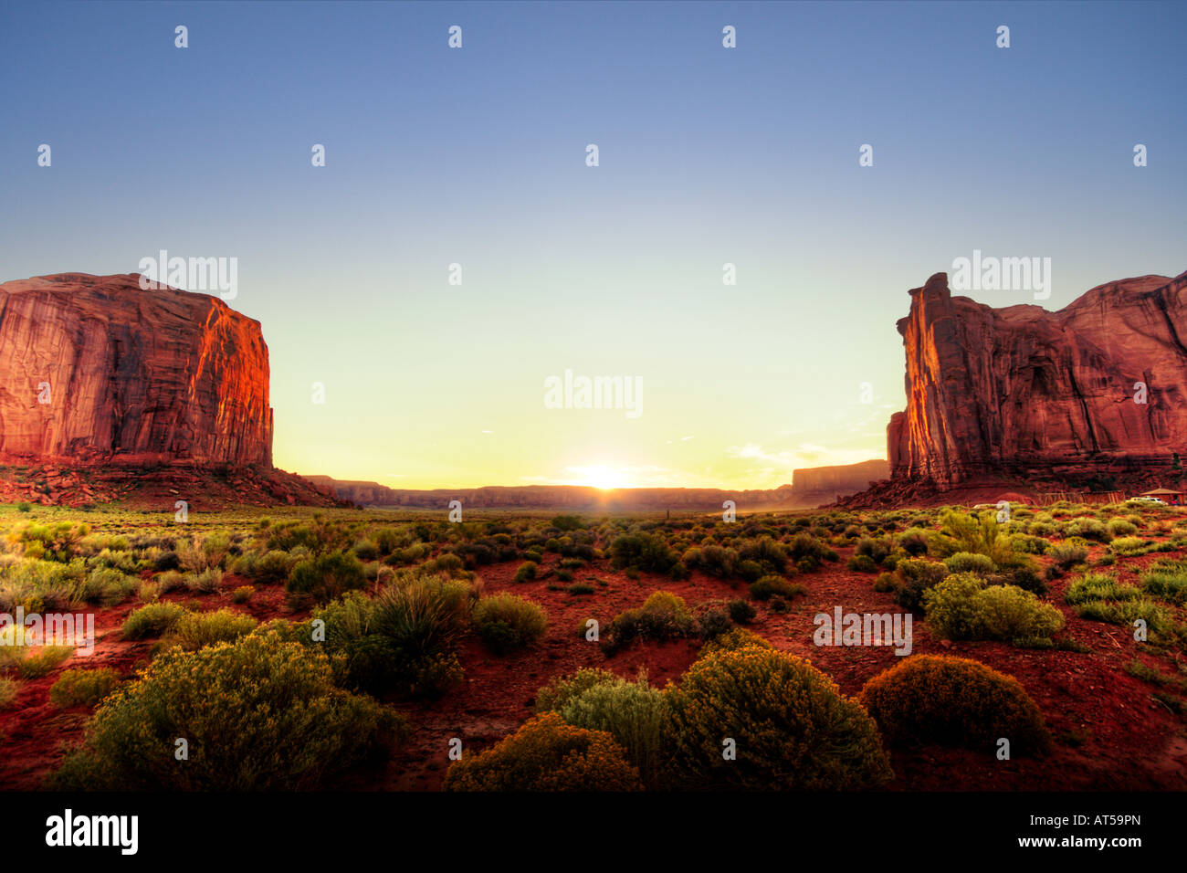 Monument Valley sunset Stock Photo - Alamy