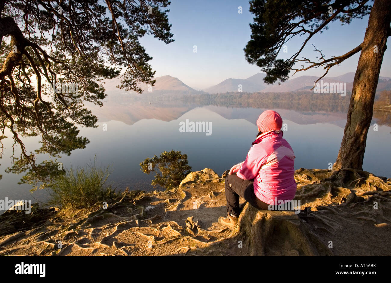 Friars crag at Derwent Water, Lake District National Park Cumbria UK ...