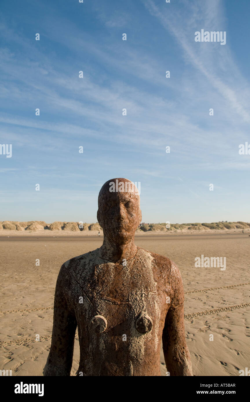 Anthony Gormley 'Another Place' public art 100 life size steel figures ...
