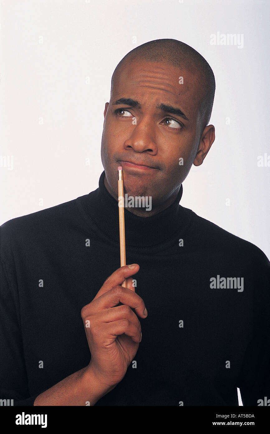 man with pencil Stock Photo - Alamy