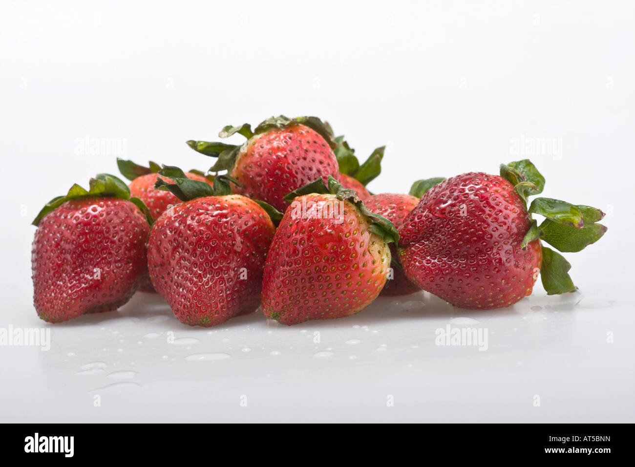 Berries strawberries on white background cut out cutout isolated close ...
