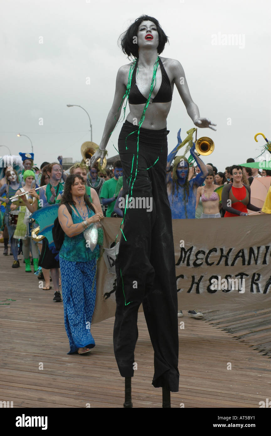 Mermaid Parade in Coney Island, Brooklyn, New York Stock Photo - Alamy