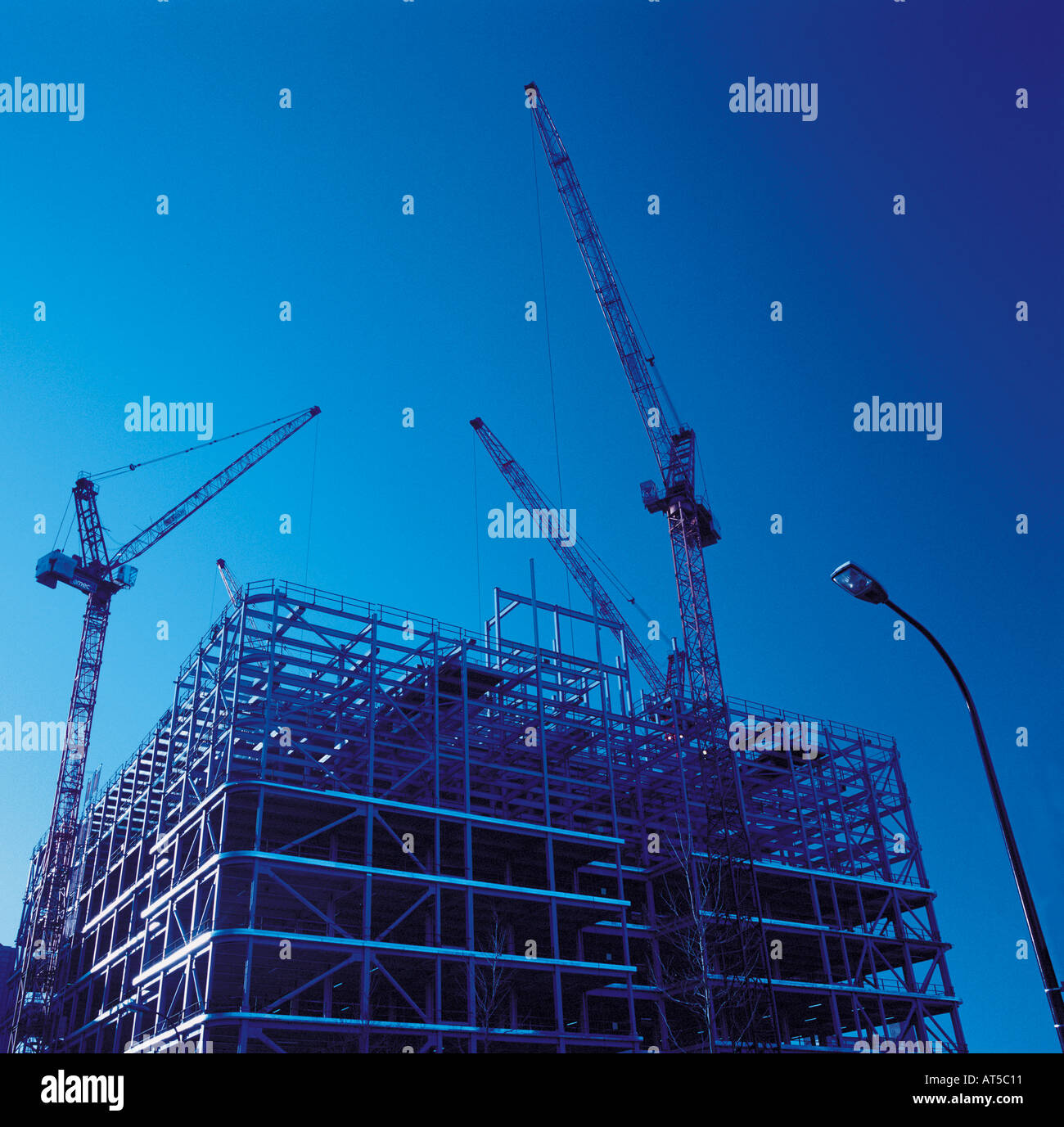 large office structure on construction site Stock Photo - Alamy