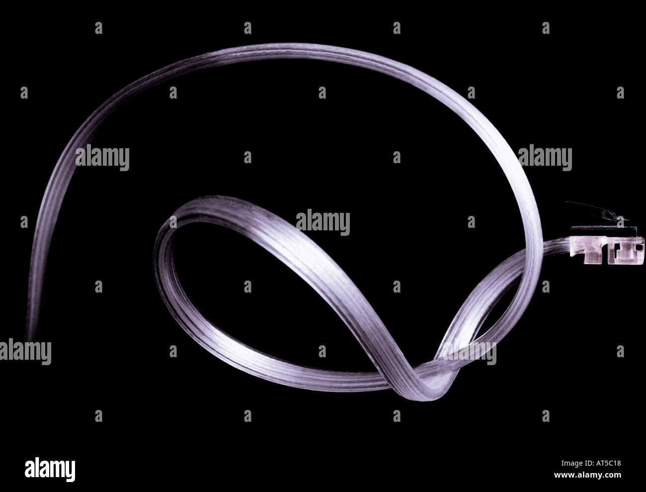 coiled network communications cable Stock Photo - Alamy