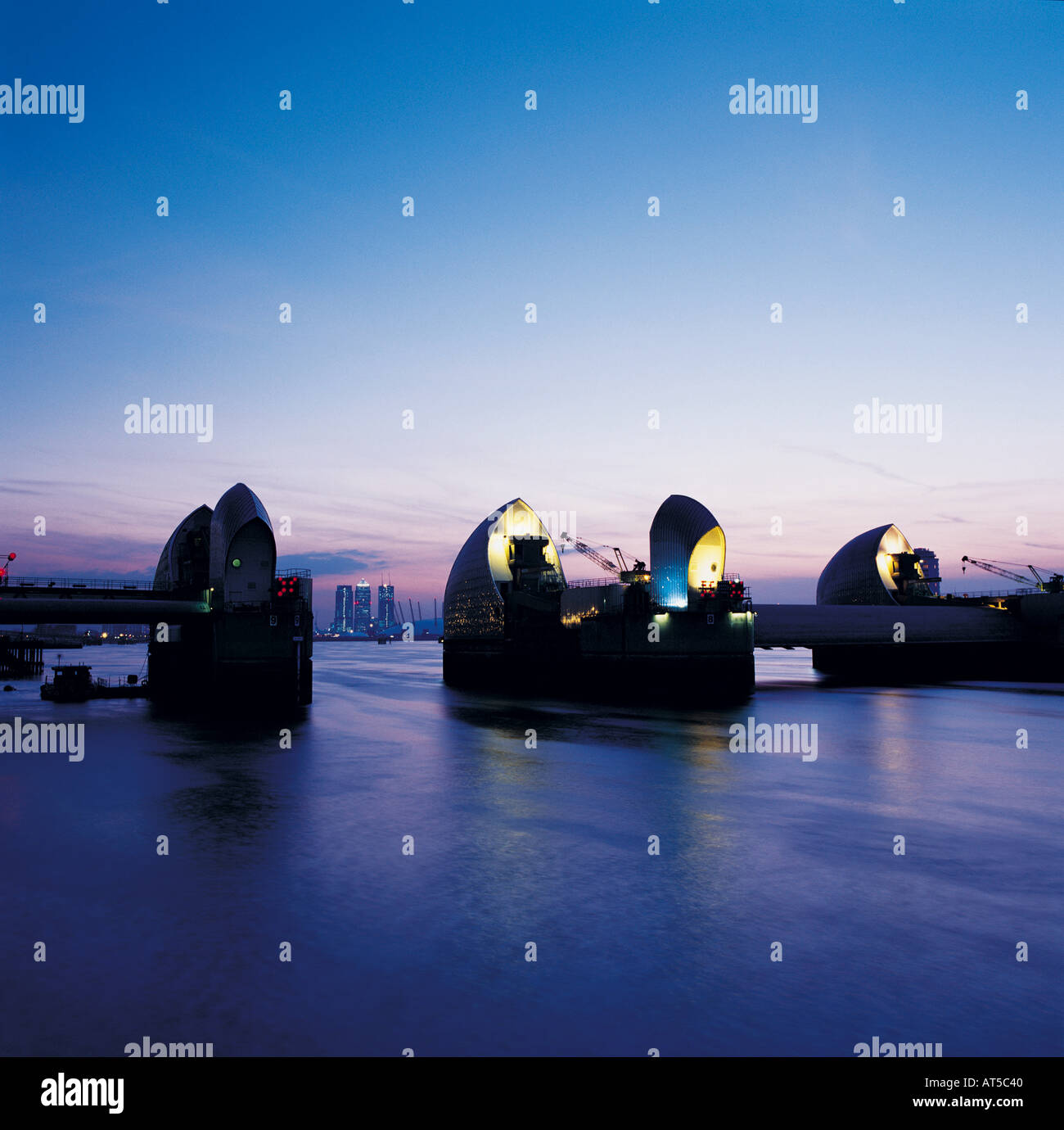 Thames Barrier river defences Stock Photo - Alamy