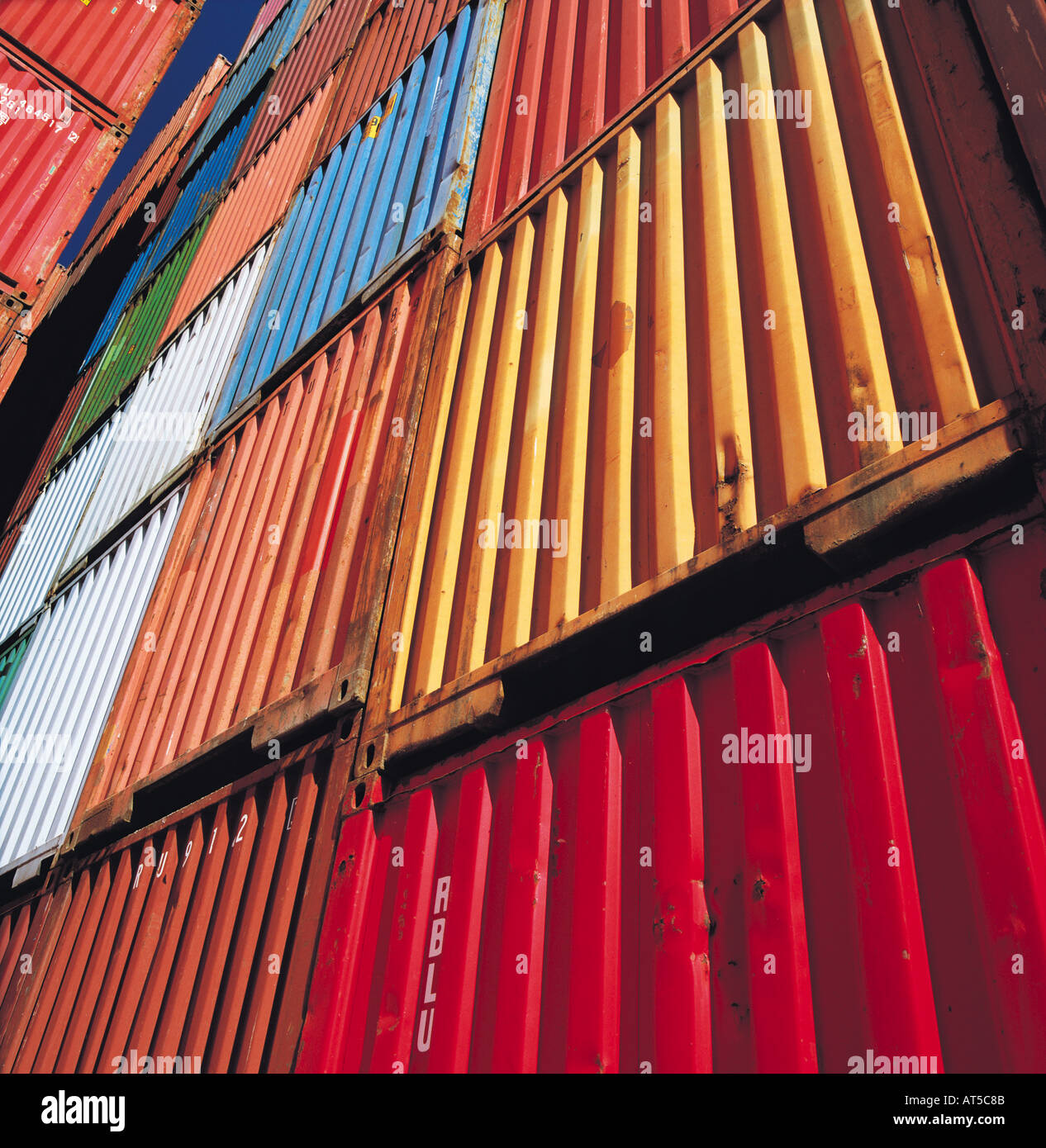 stack of shipping containers Stock Photo - Alamy