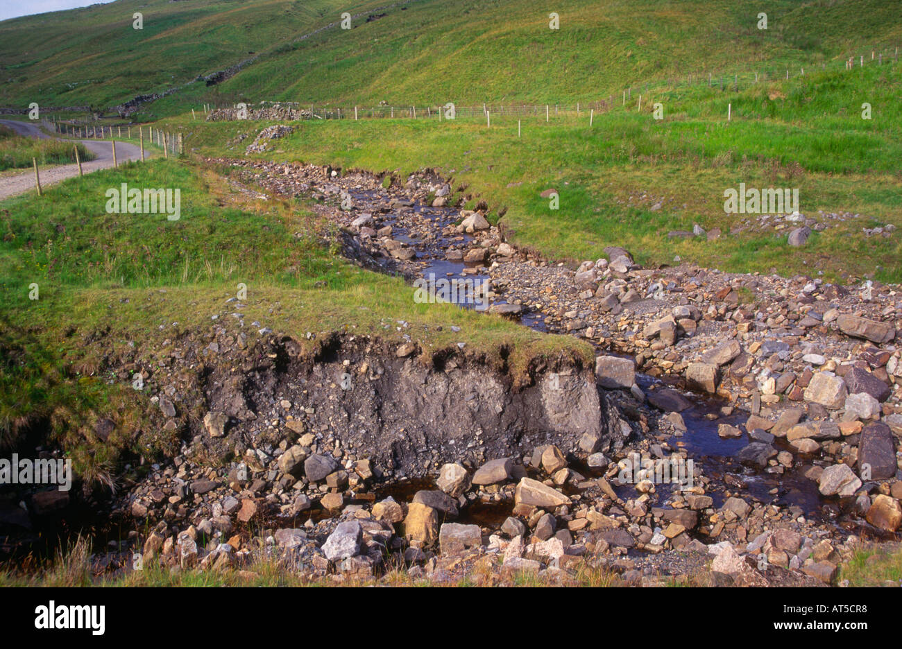 Confluence near the source of River South Tyne, upper Pennines, England ...