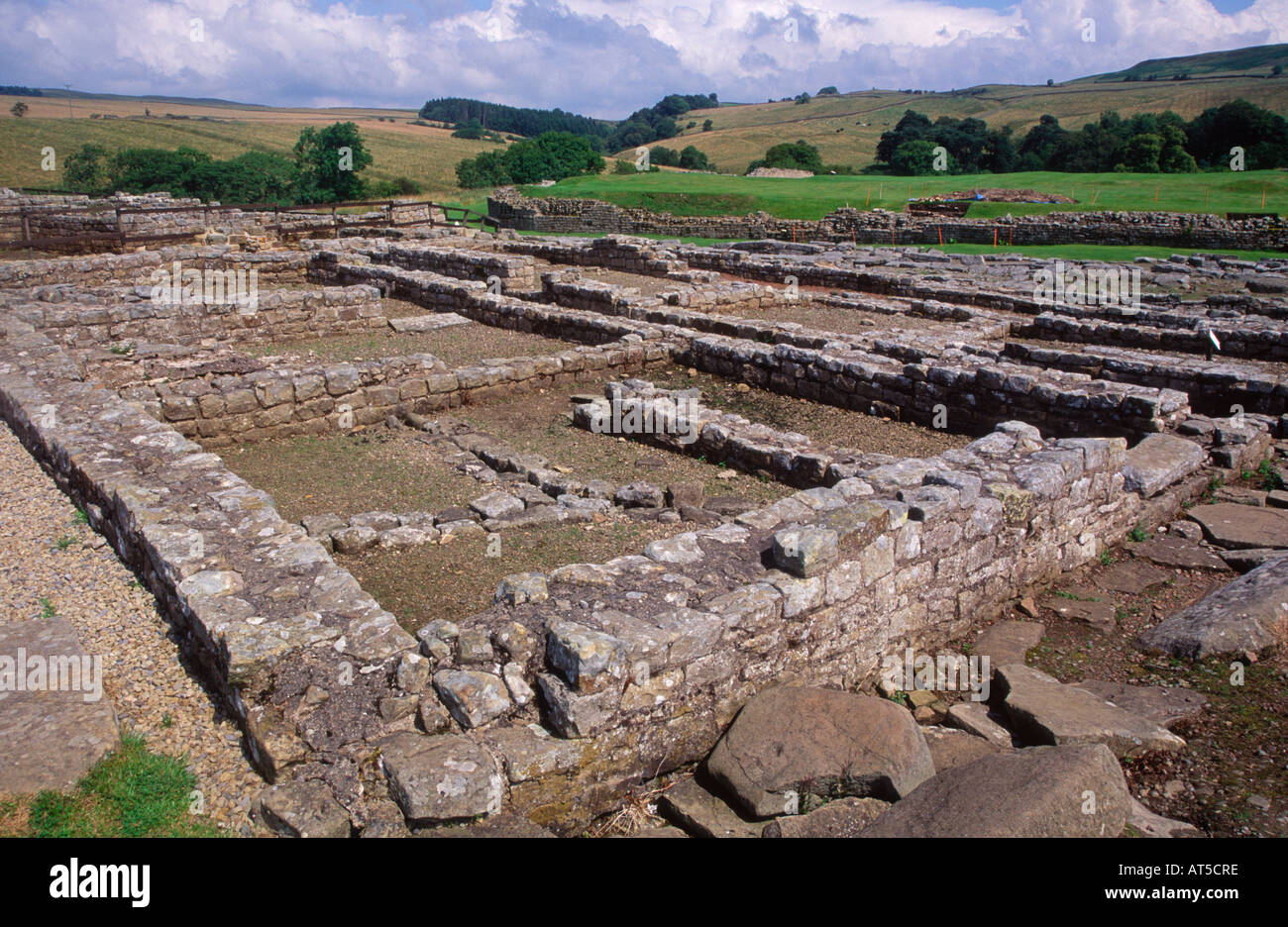 Vindolanda Roman fort Northumberland England Stock Photo - Alamy