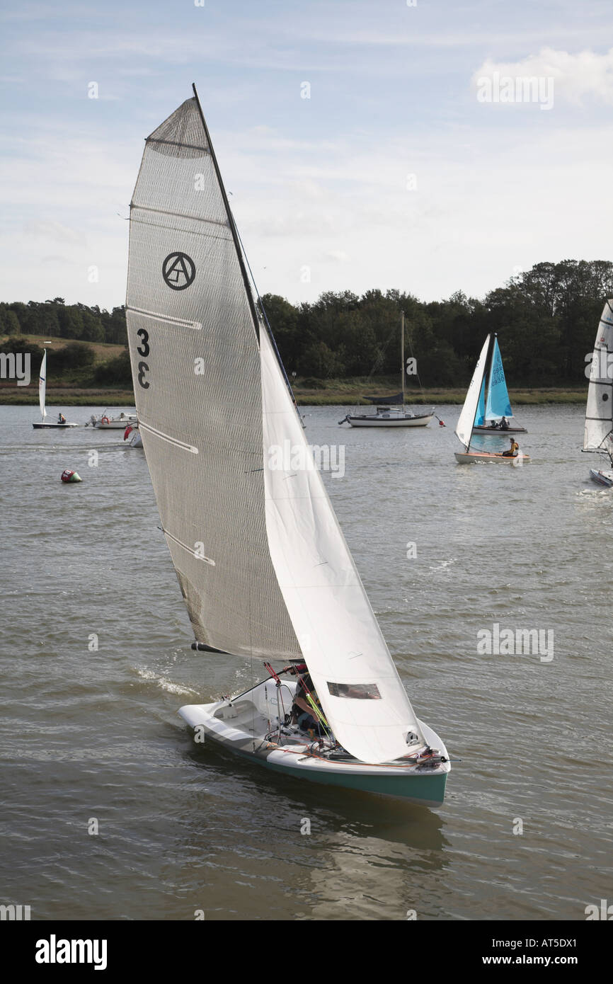 Sailing boats River Deben Woodbridge Suffolk England Stock Photo - Alamy