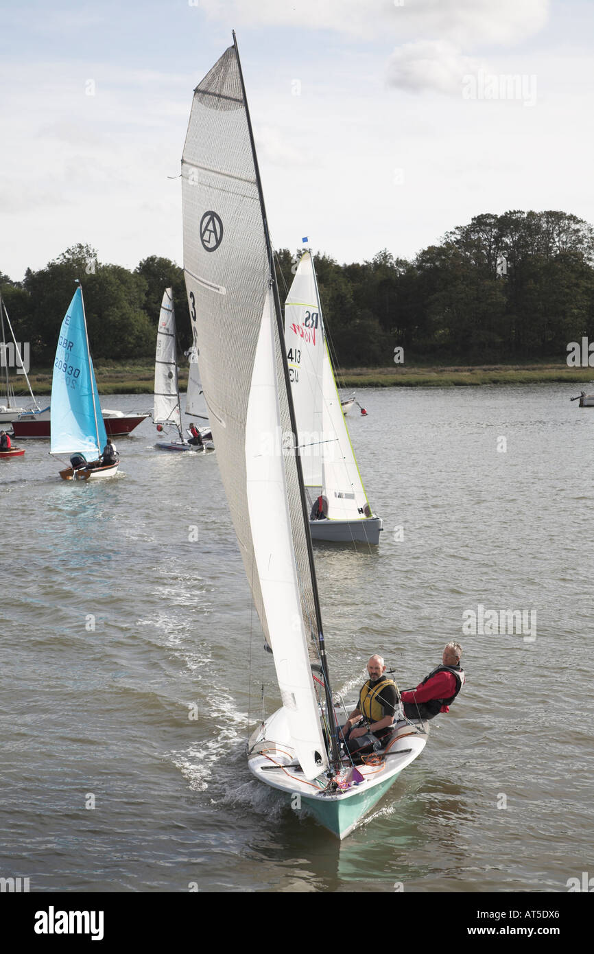 Sailing boats River Deben Woodbridge Suffolk England Stock Photo - Alamy