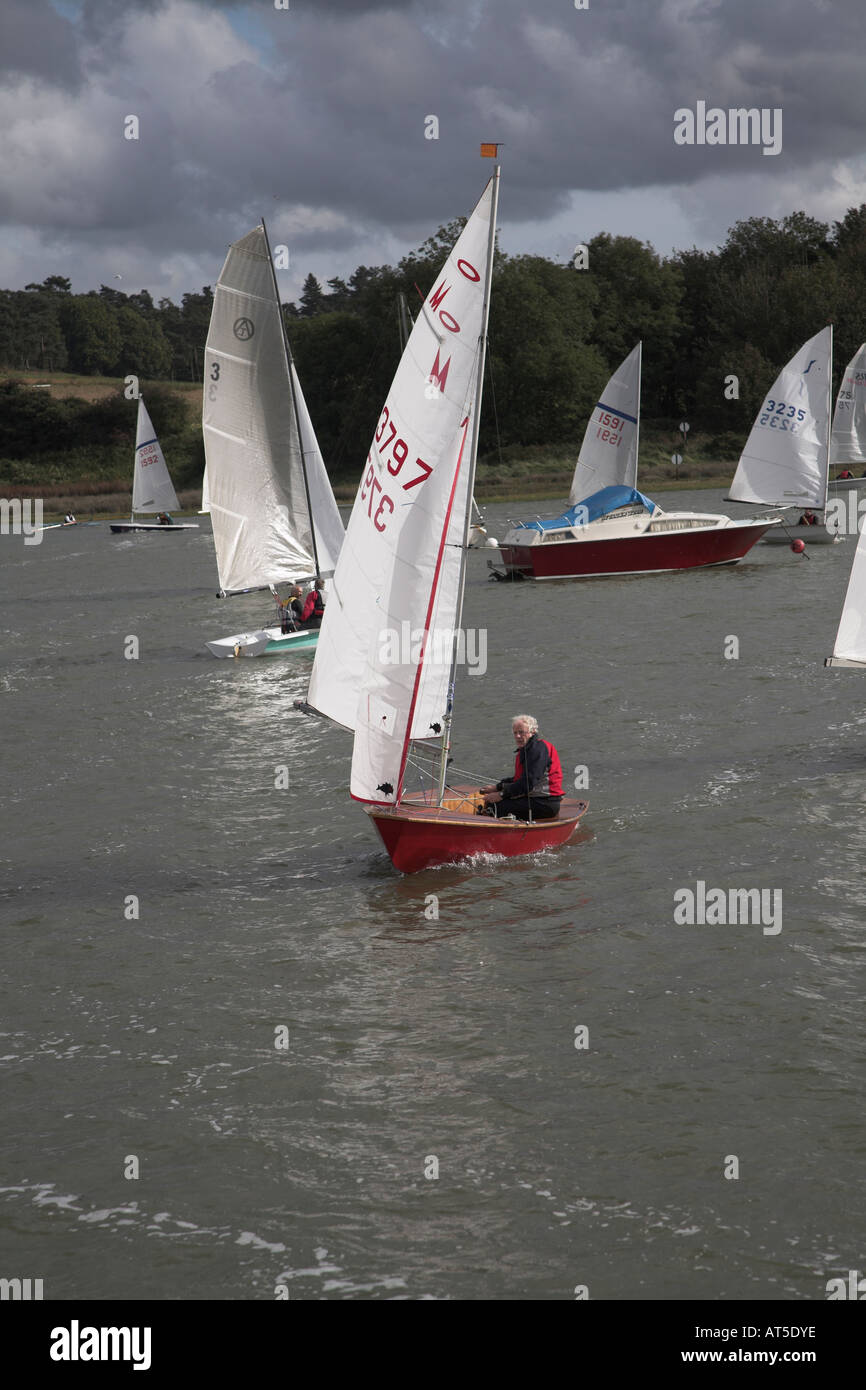 Sailing boats River Deben Woodbridge Suffolk England Stock Photo - Alamy