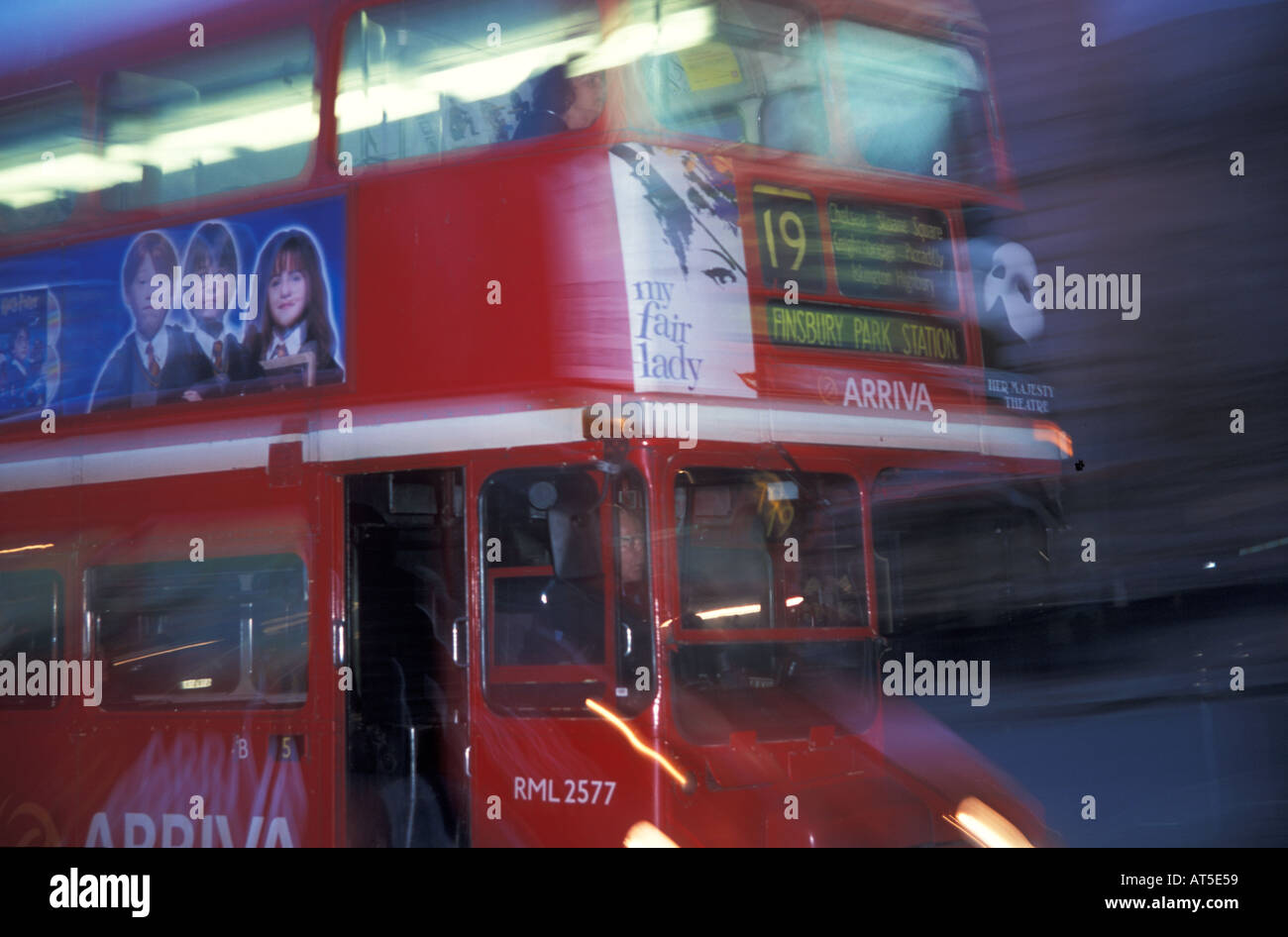 London bus in Piccadilly circus Stock Photo - Alamy