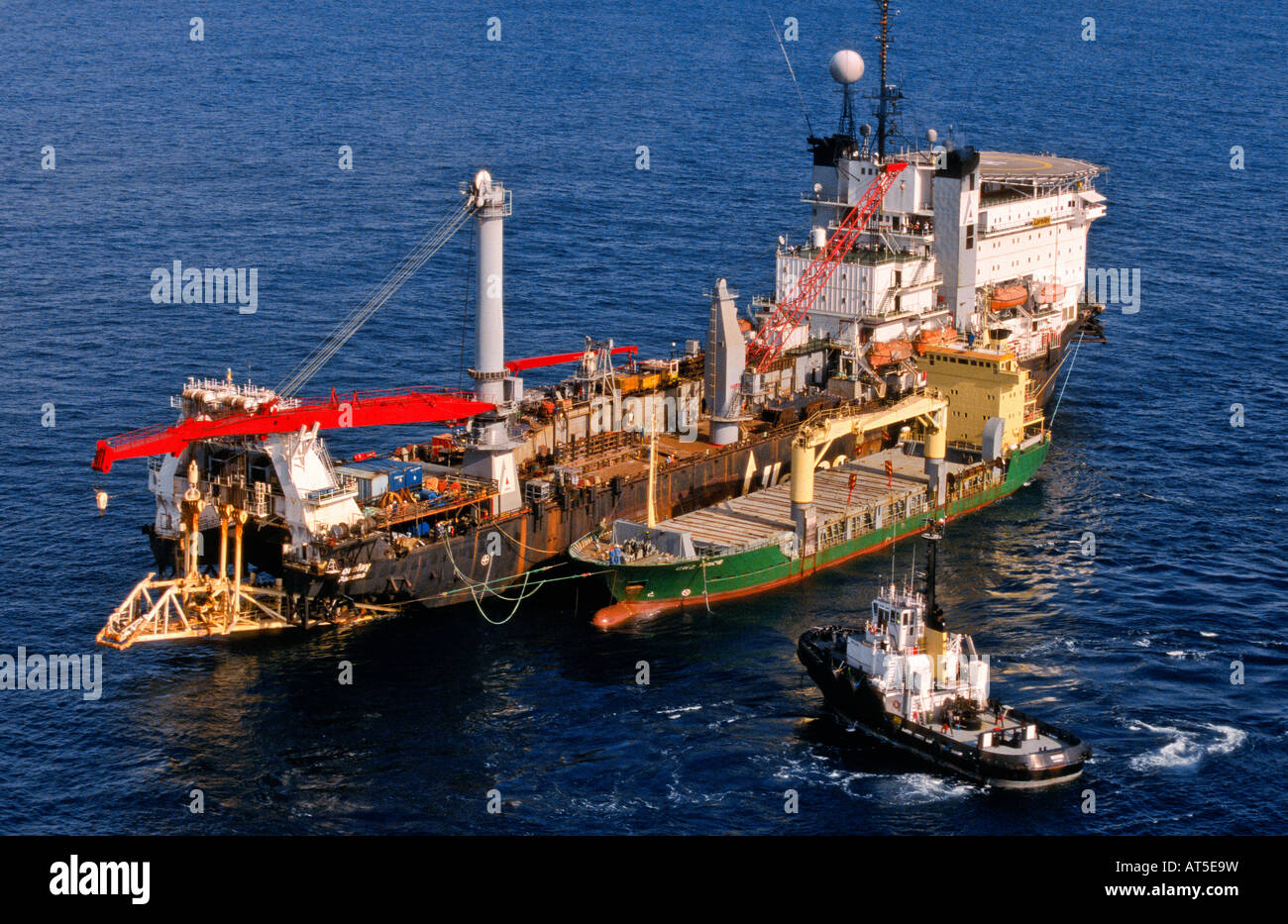 Pipe-laying ship, Tasmania Stock Photo - Alamy
