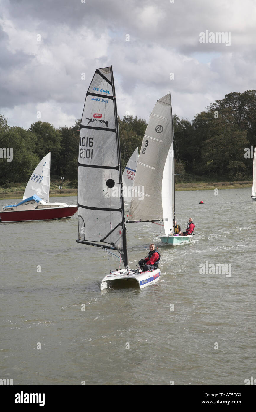 Sailing boats River Deben Woodbridge Suffolk England Stock Photo - Alamy