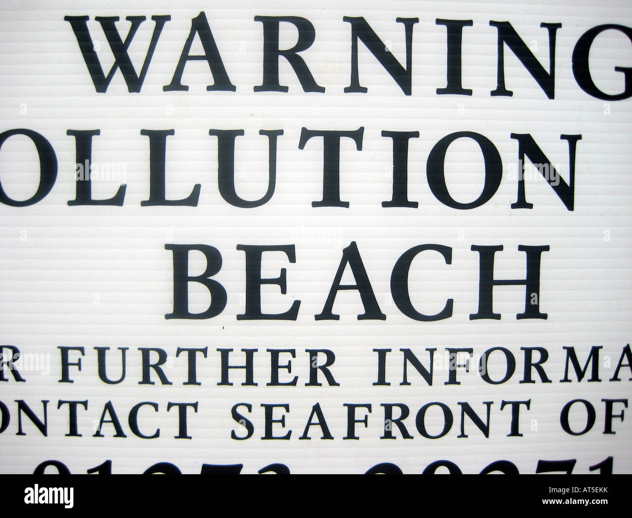 sign pollution letter graphic beach danger warning Stock Photo - Alamy