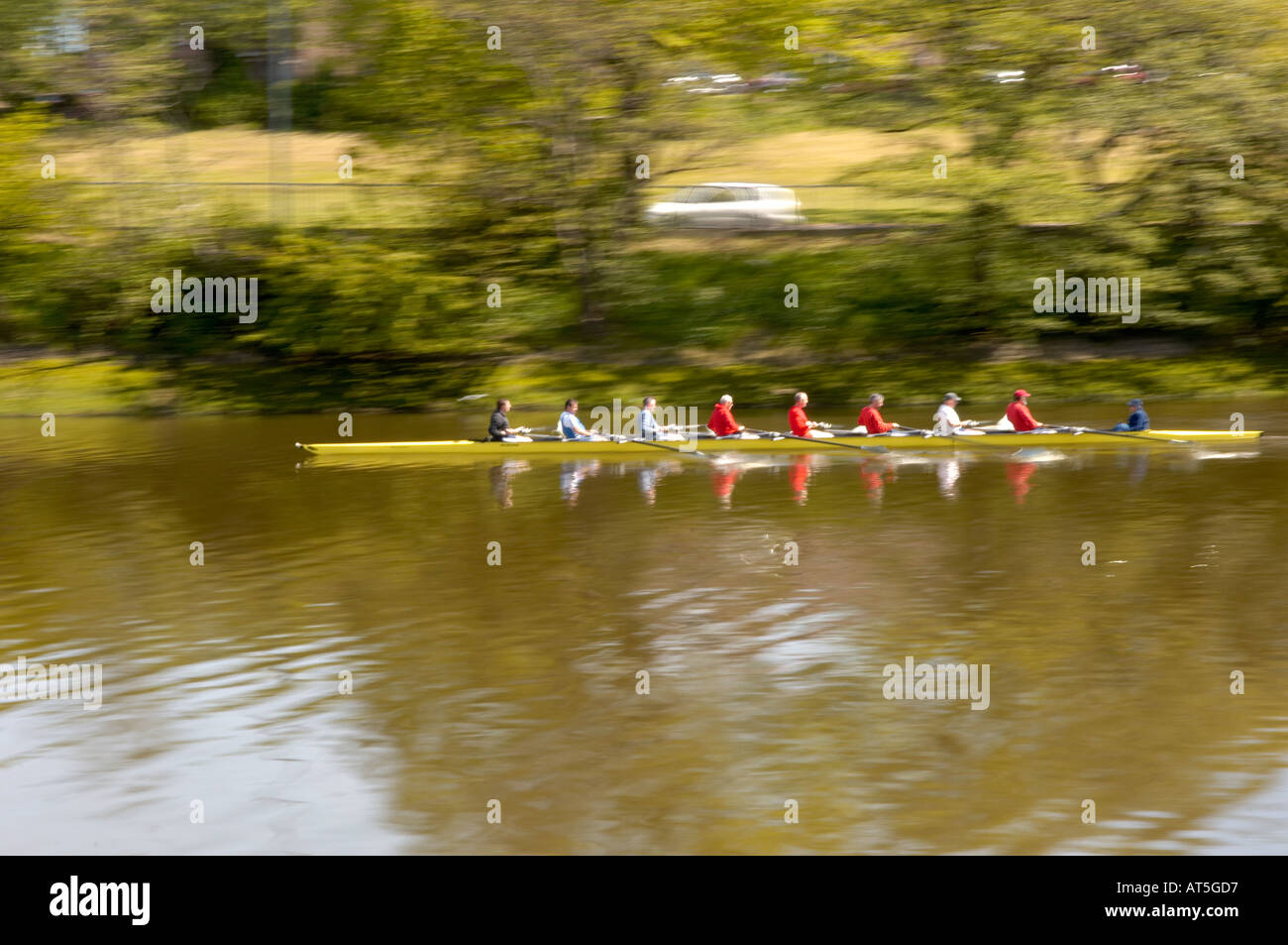 Rowing boat on the river Lagan Belfast Northern Stock Photo - Alamy