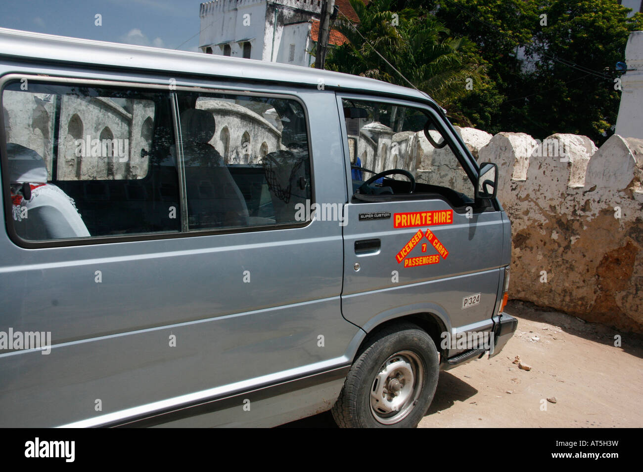 A minibus taxi in Stone Town on Zanzibar, Tanzania Stock Photo - Alamy