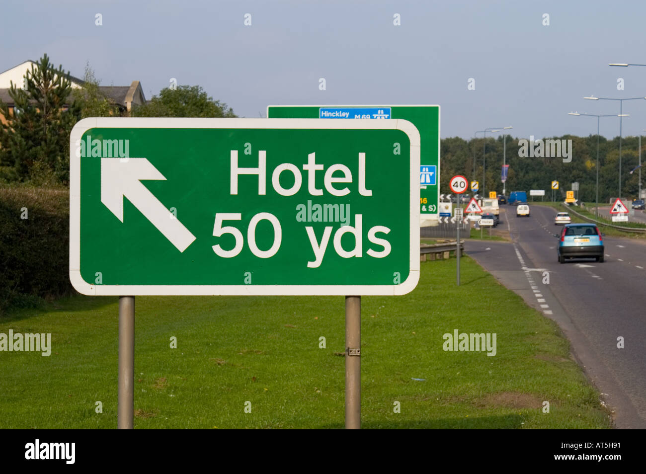 Hotel Road Sign