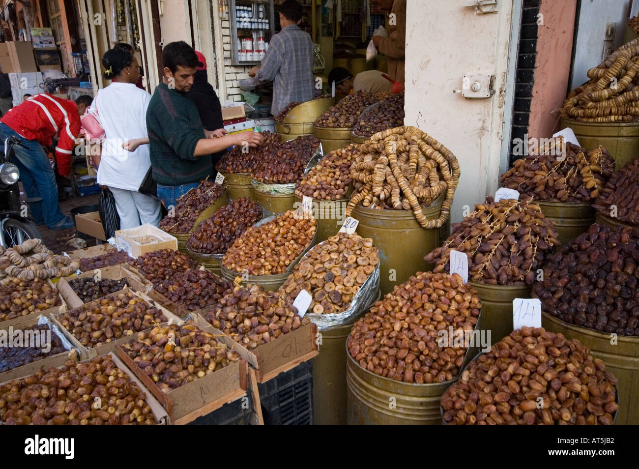 Morocco dried fruits in souk Marrakech Stock Photo - Alamy