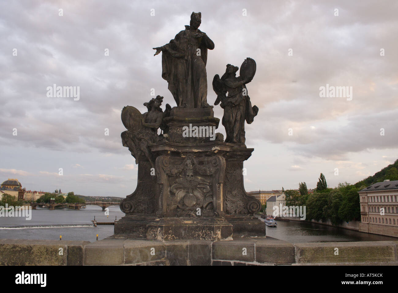 Europe, Eastern, Czech, Republic, Prague, Vltava, River, Bridge ...