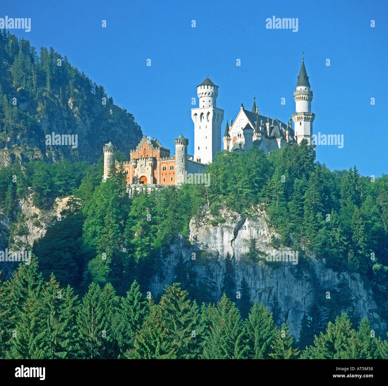Neuschwanstein Castle near Fussen Germany in the Bavarian area Stock ...