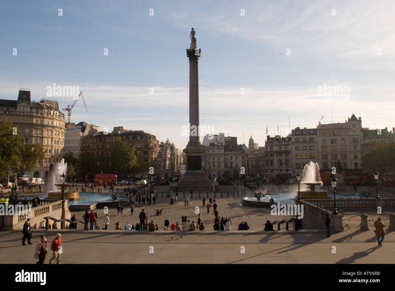 Trafalgar Square and Nelson's Column from the National Gallery, London ...