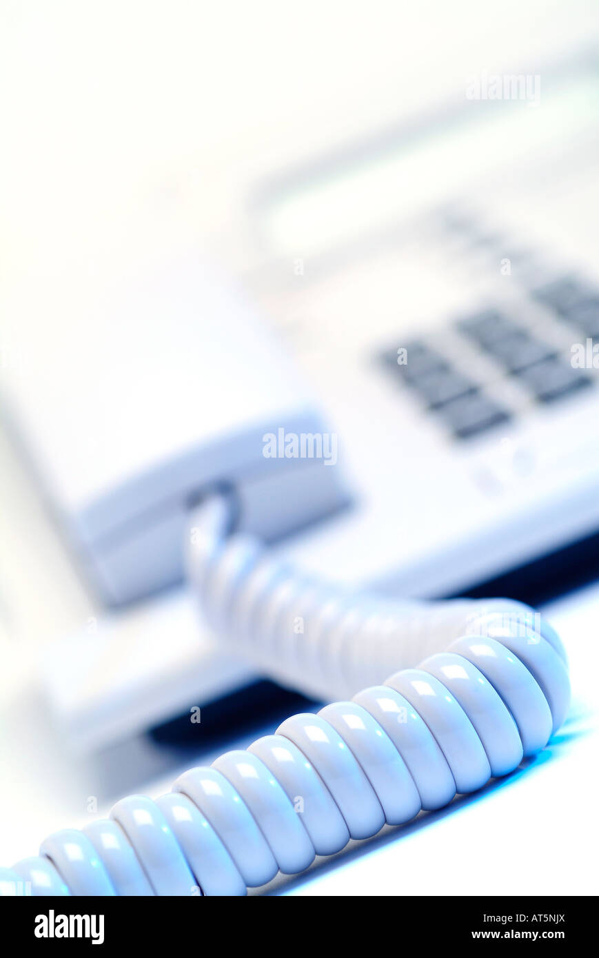 Telephone handset cable Stock Photo - Alamy