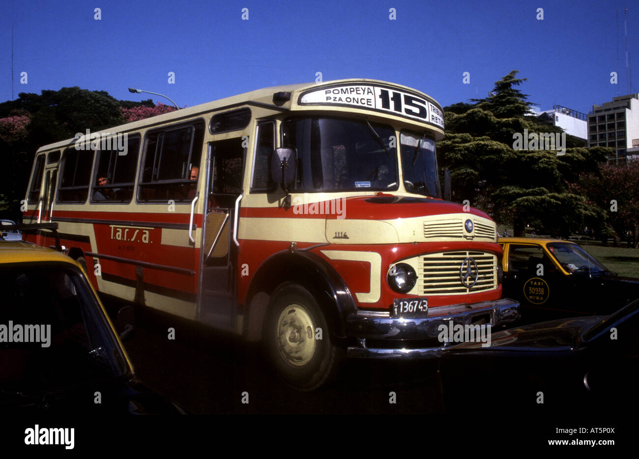 bus in traffic jam Buenos Aires Argentina Stock Photo - Alamy