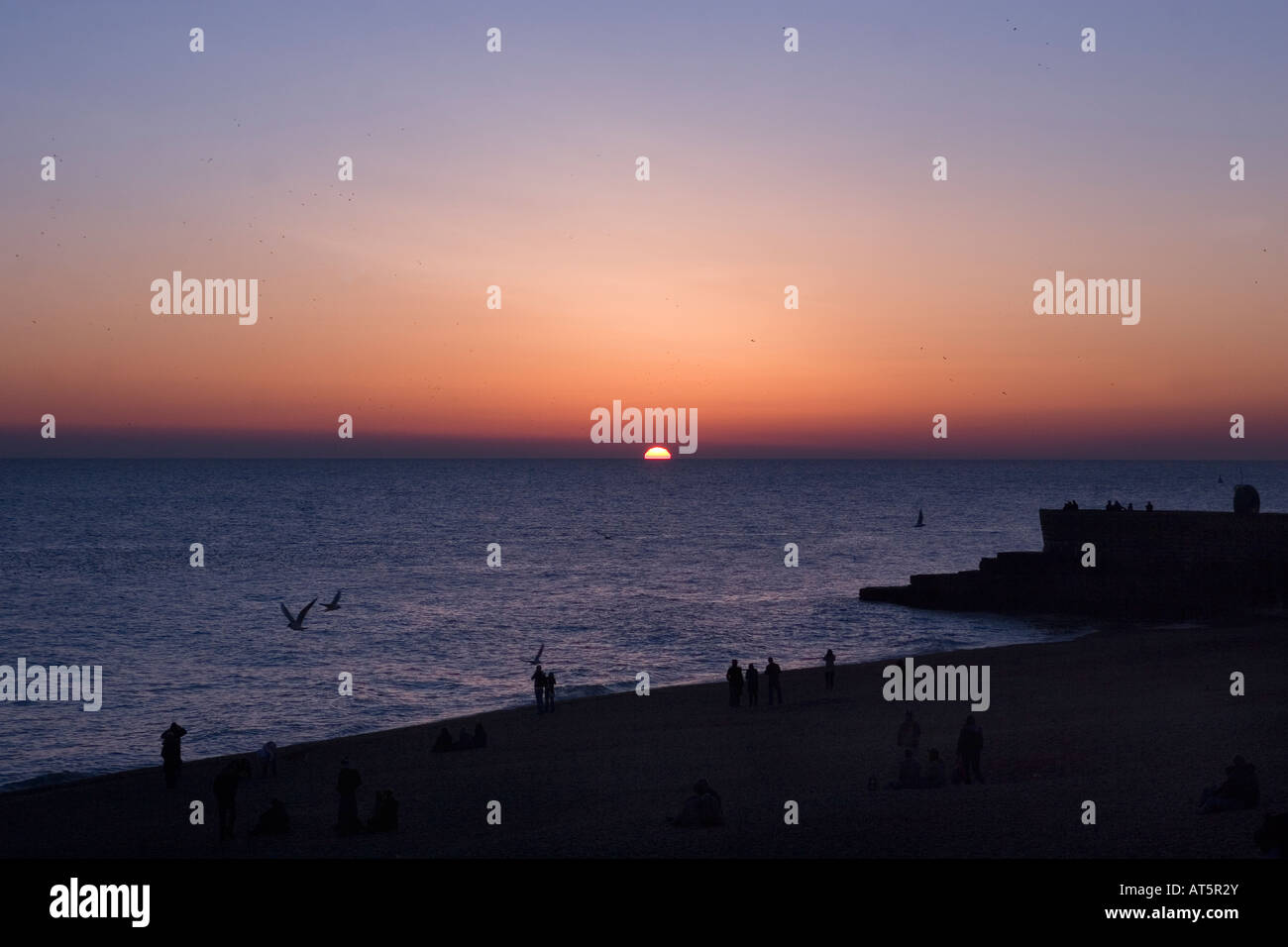 winter sunset in Brighton Stock Photo - Alamy