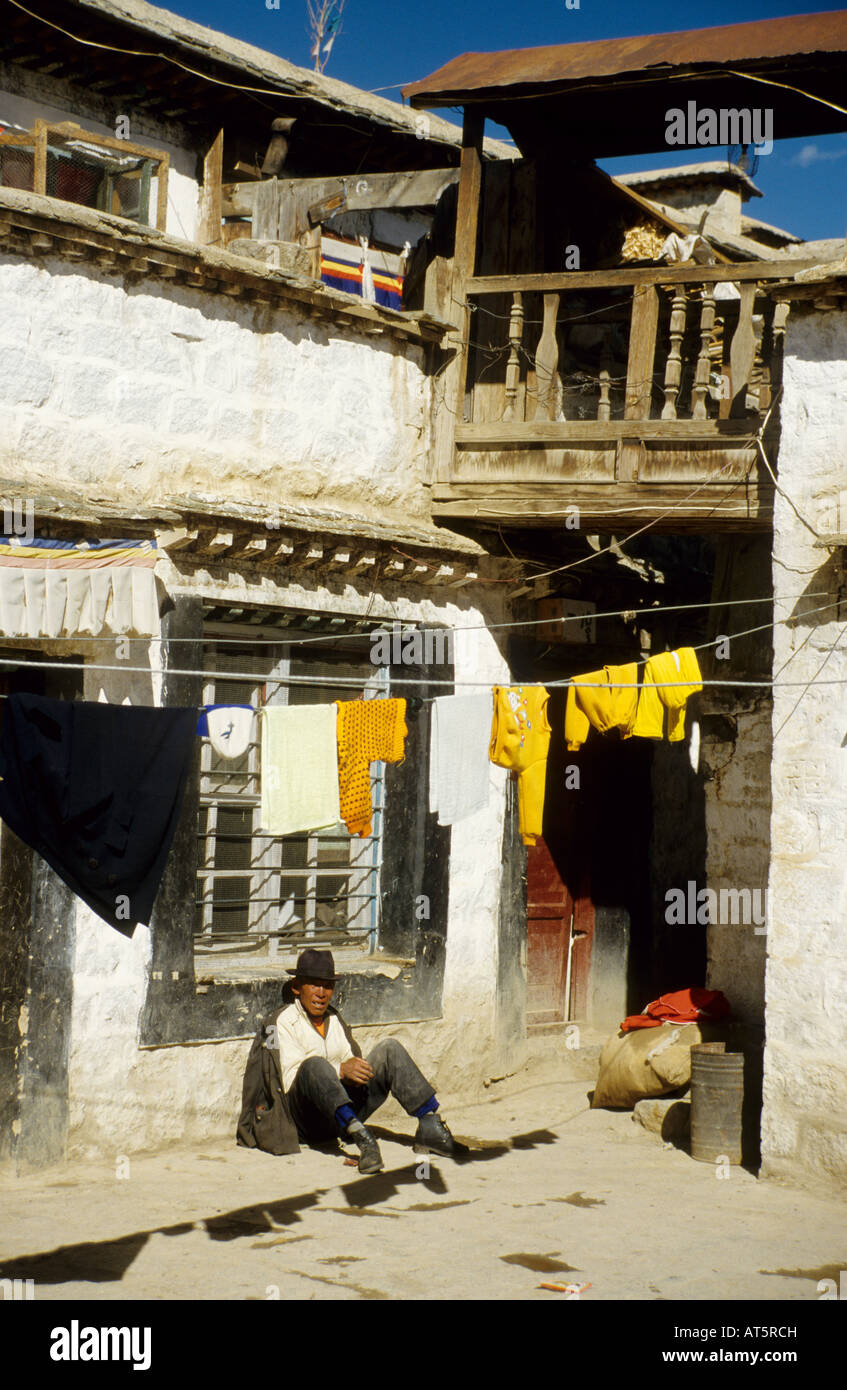 Lhasa street scene in the Barkhor area, Tibet Stock Photo - Alamy