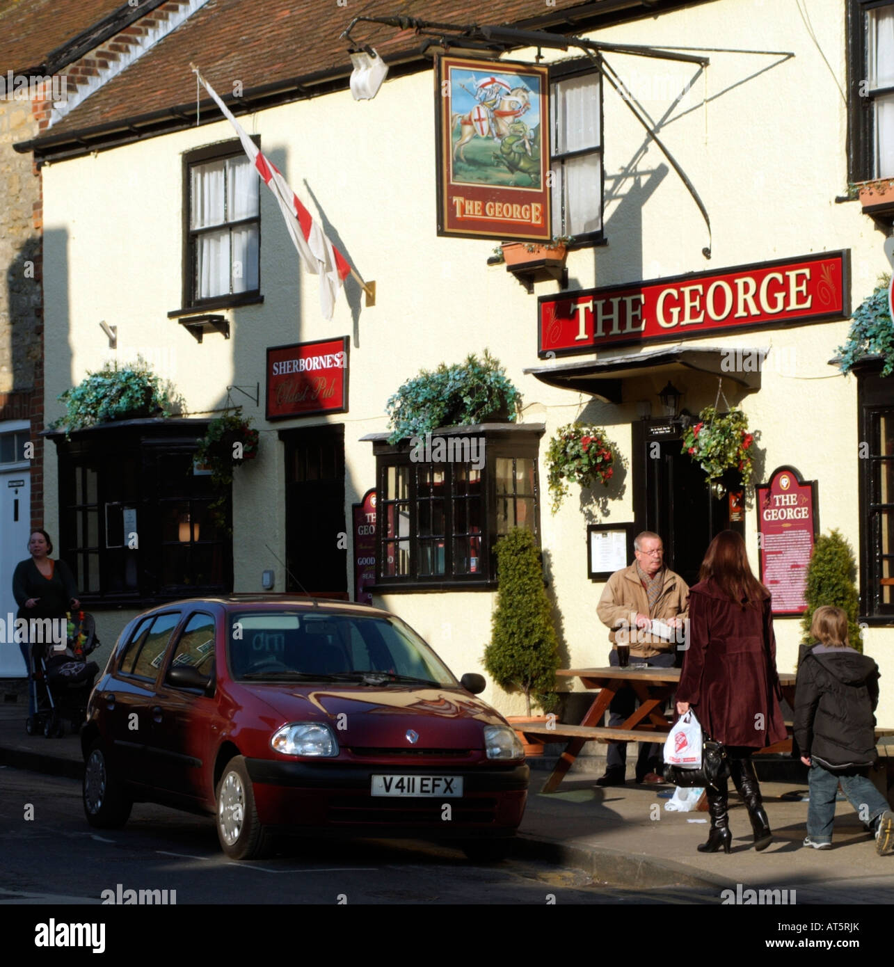 Town Centre Pub in Sherborne West Dorset England Stock Photo - Alamy