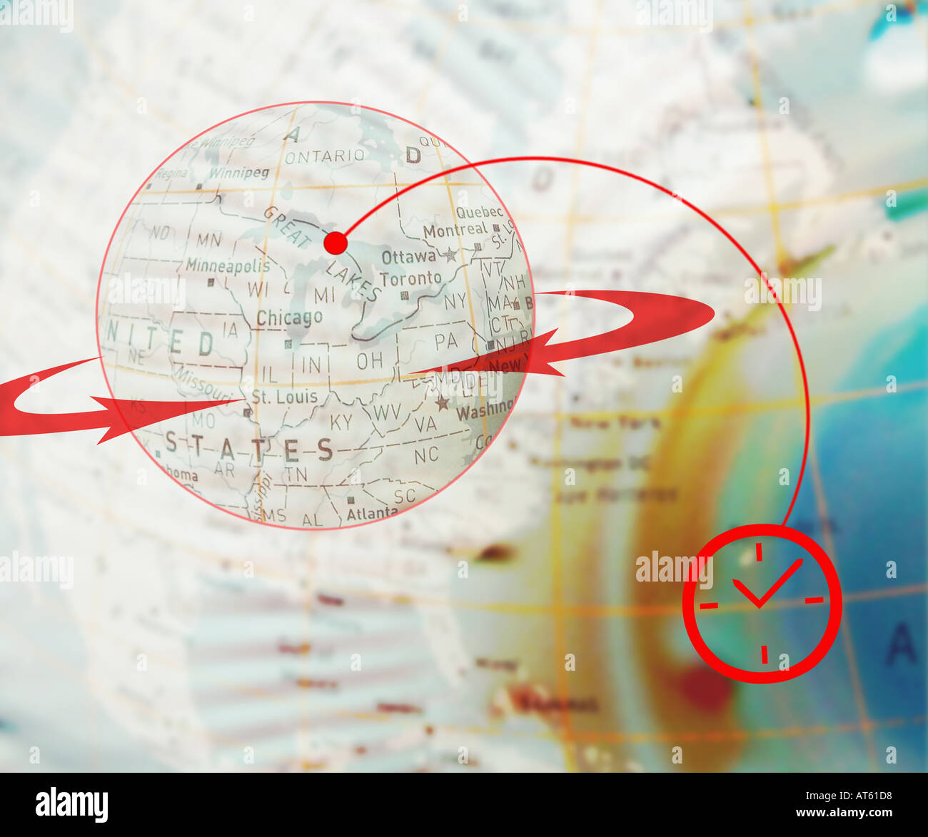 Canada map arrow hi-res stock photography and images - Alamy