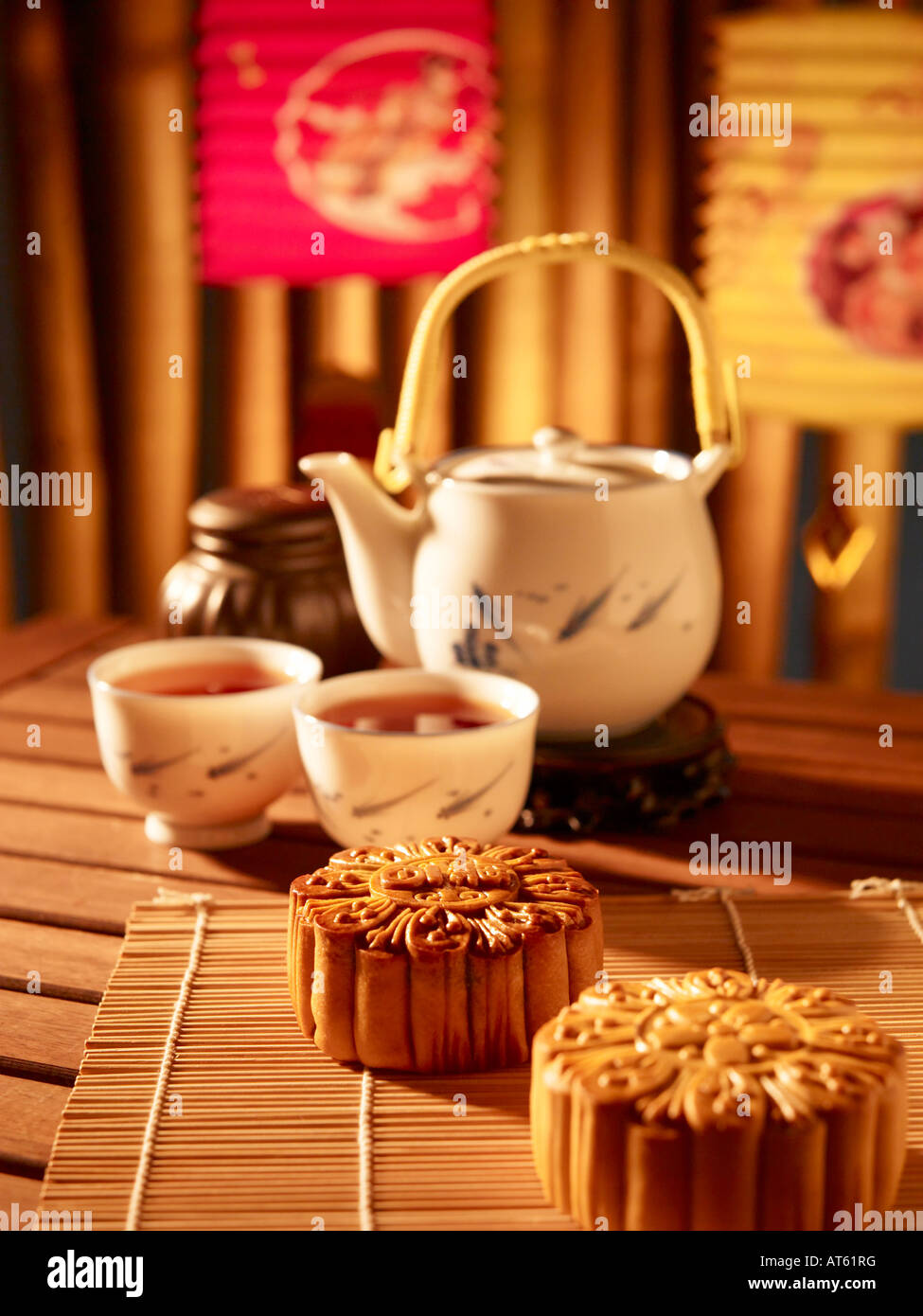 Moon cakes tea hi-res stock photography and images - Alamy