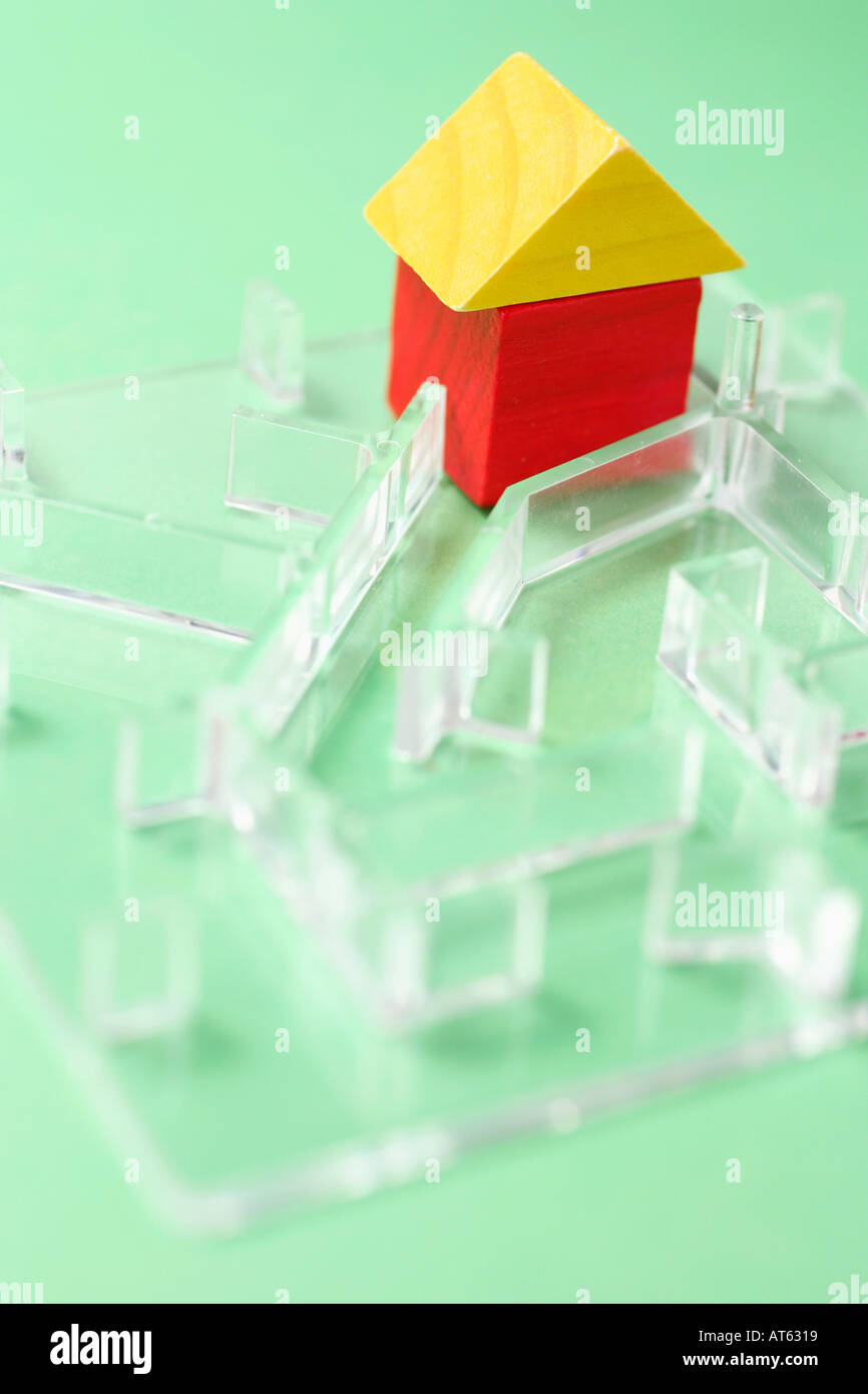 Miniature House and Maze Game Stock Photo - Alamy