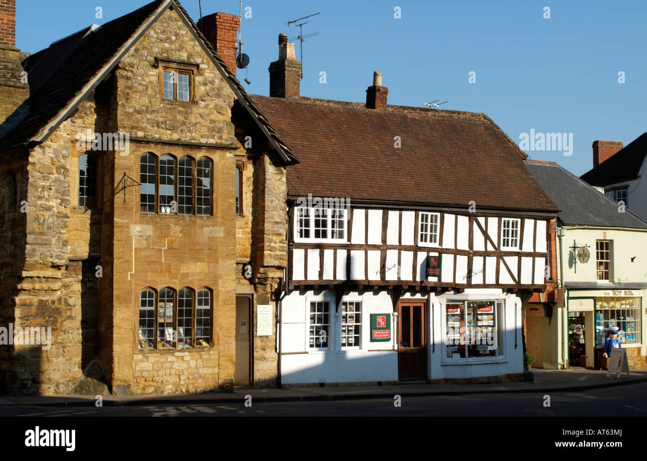 The Historic Town Centre Shops Sherborne West Dorset England Stock ...