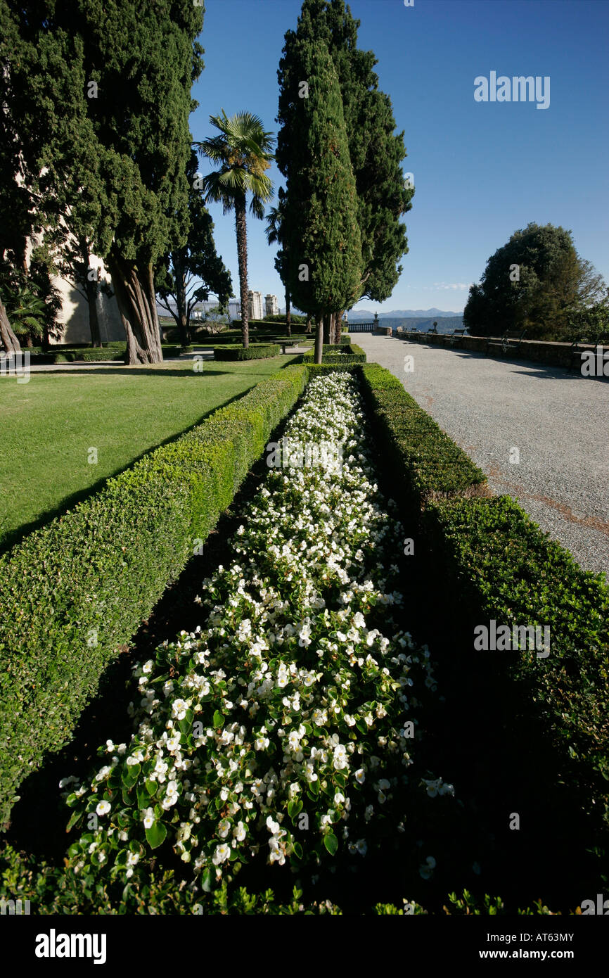 Garden of the Masino castle. Piemonte Stock Photo - Alamy