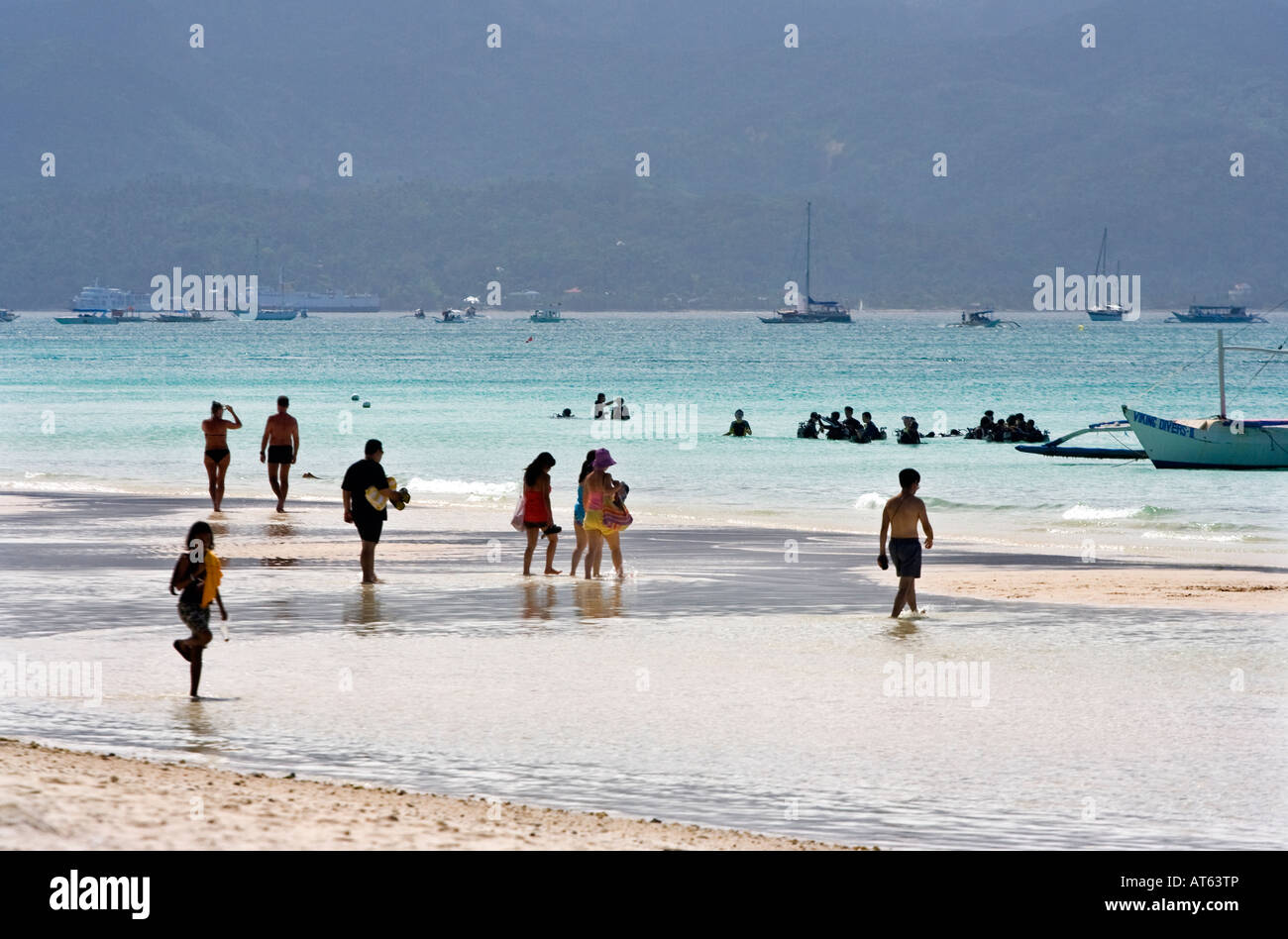 People at the beach in Boracay Is Stock Photo - Alamy