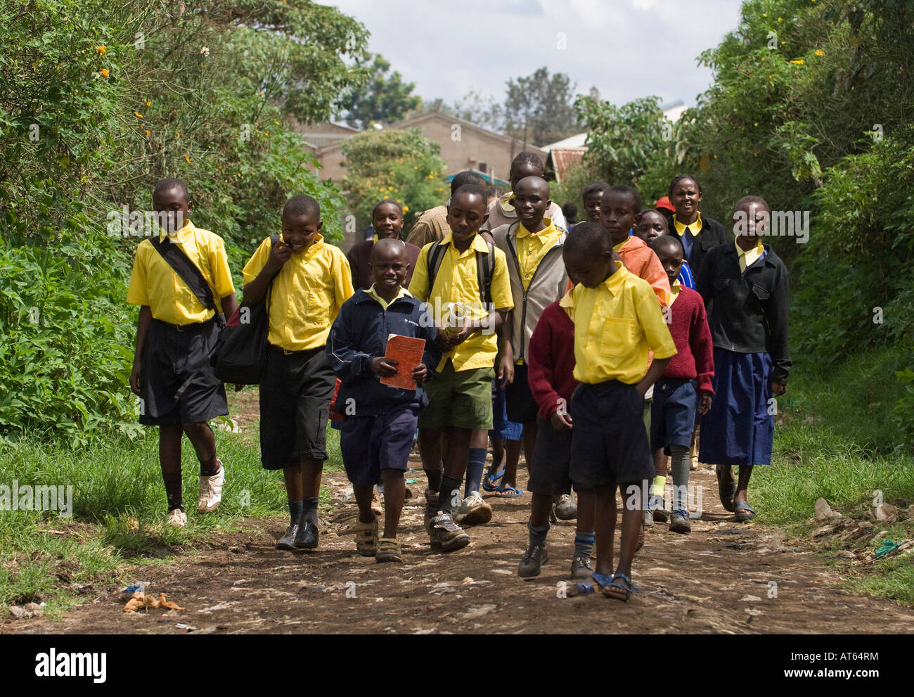 Children on their way to school Ruiru Kenya Stock Photo - Alamy