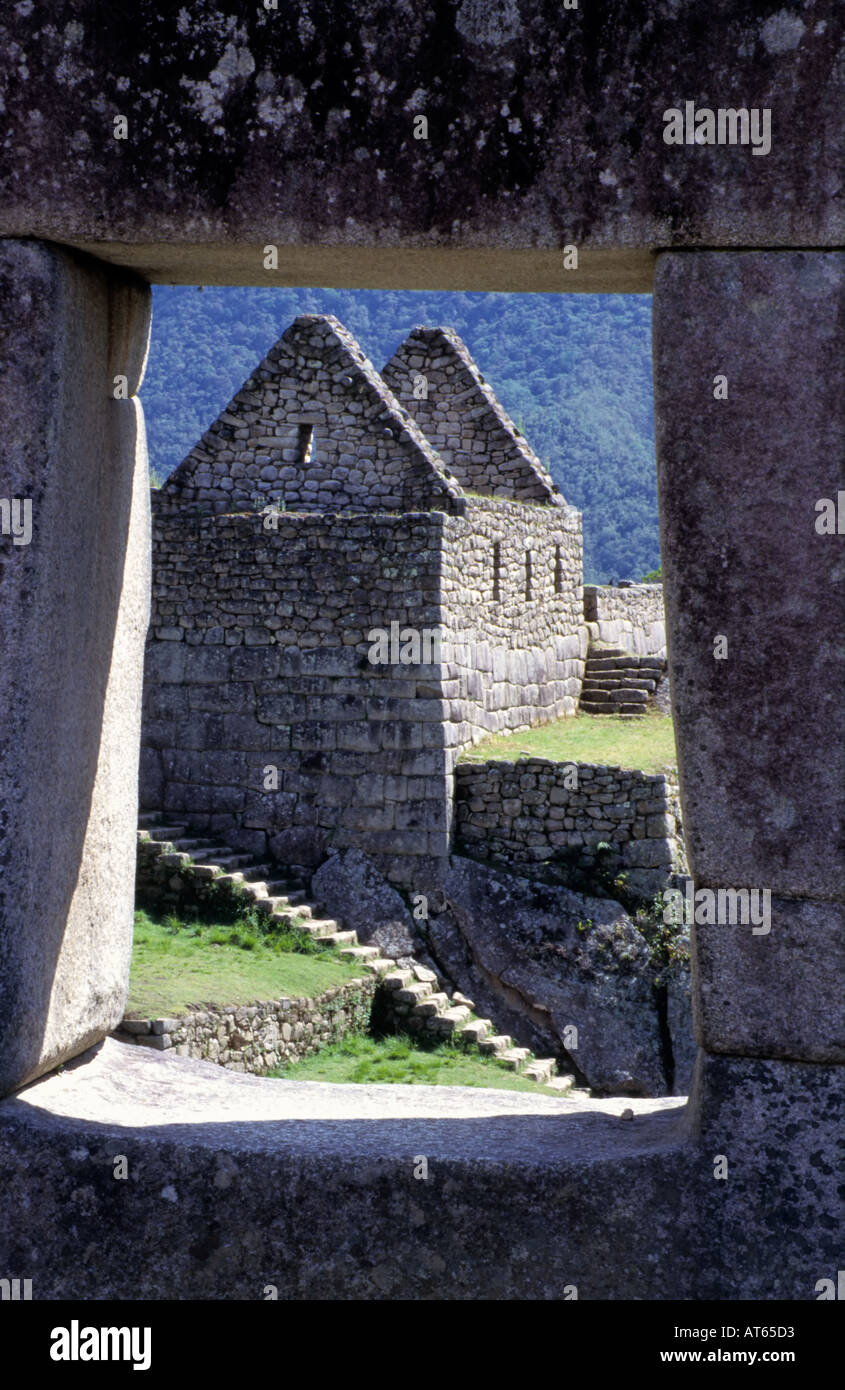 Inca stonework, Machu Picchu, Peru Stock Photo - Alamy