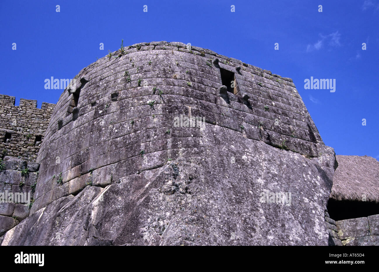 Inca Sun temple, Machu Picchu, Peru Stock Photo - Alamy