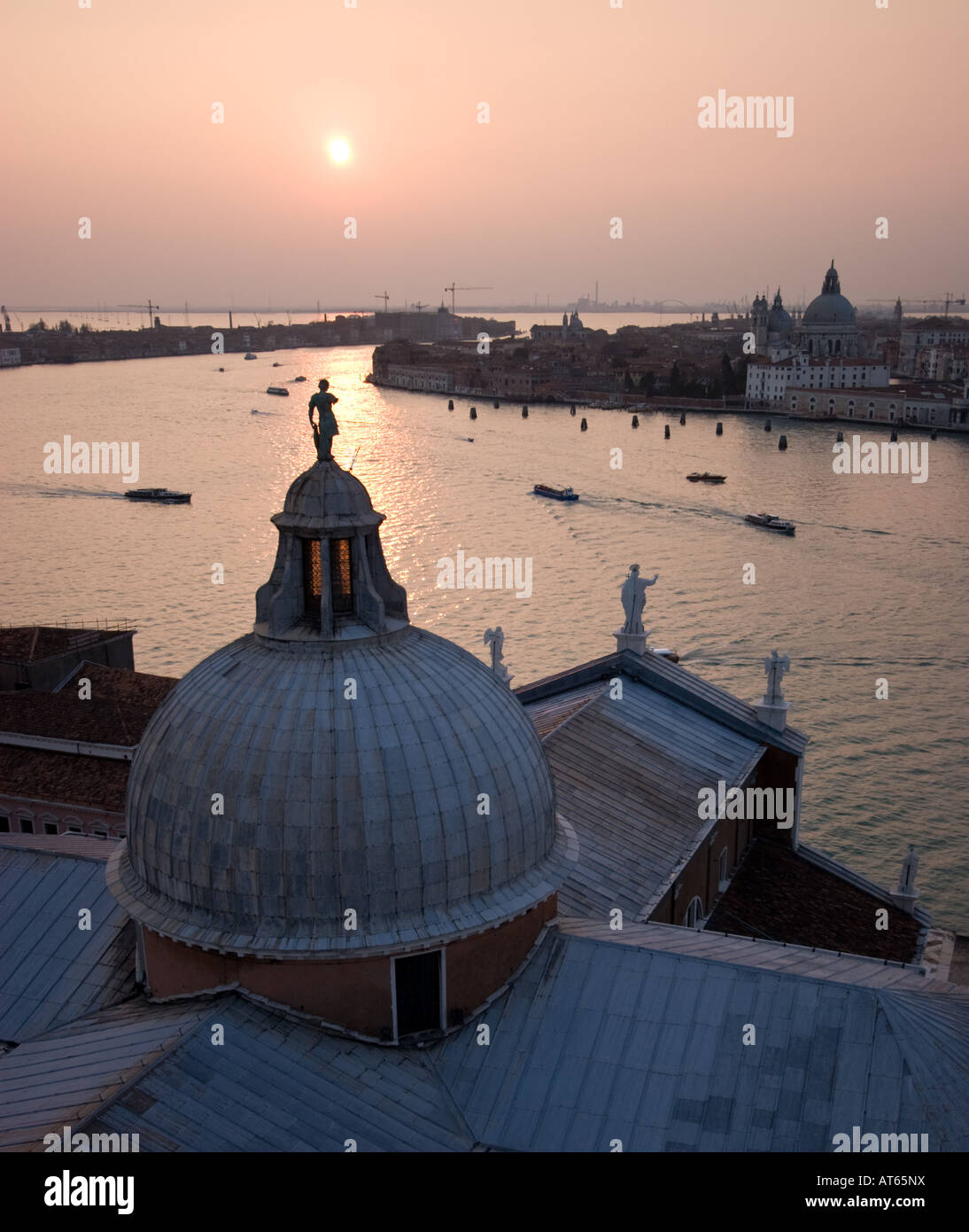 Sunset over the Venice Lagoon Stock Photo - Alamy