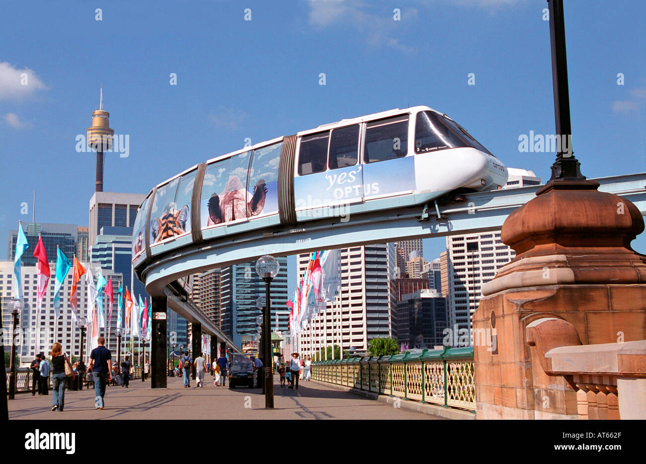 Monorail at Darling Harbour Sydney Australia Stock Photo - Alamy