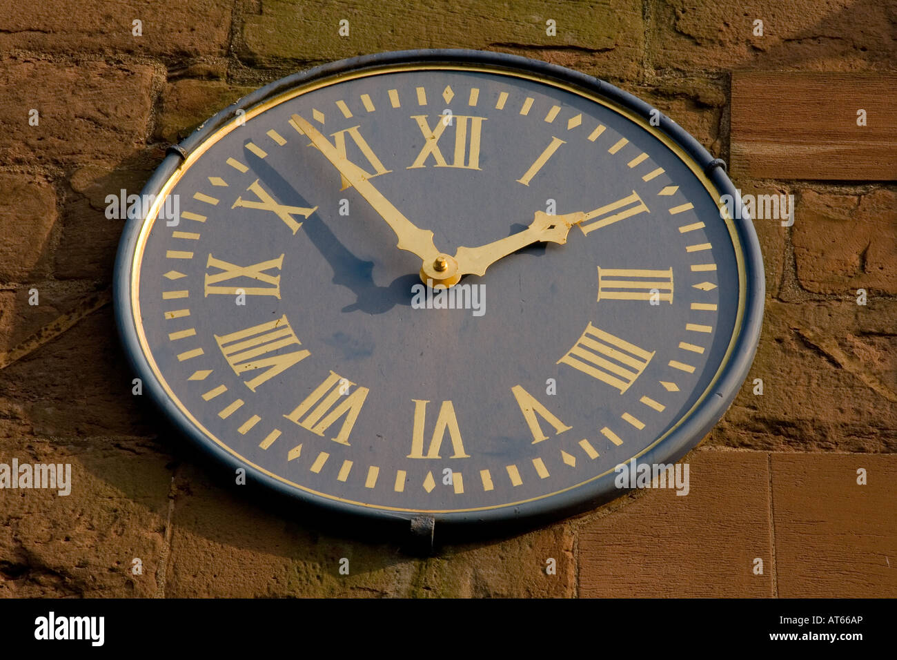 Clock on the Tower of St Mary the Virgin Church, Overton, Wrexham ...