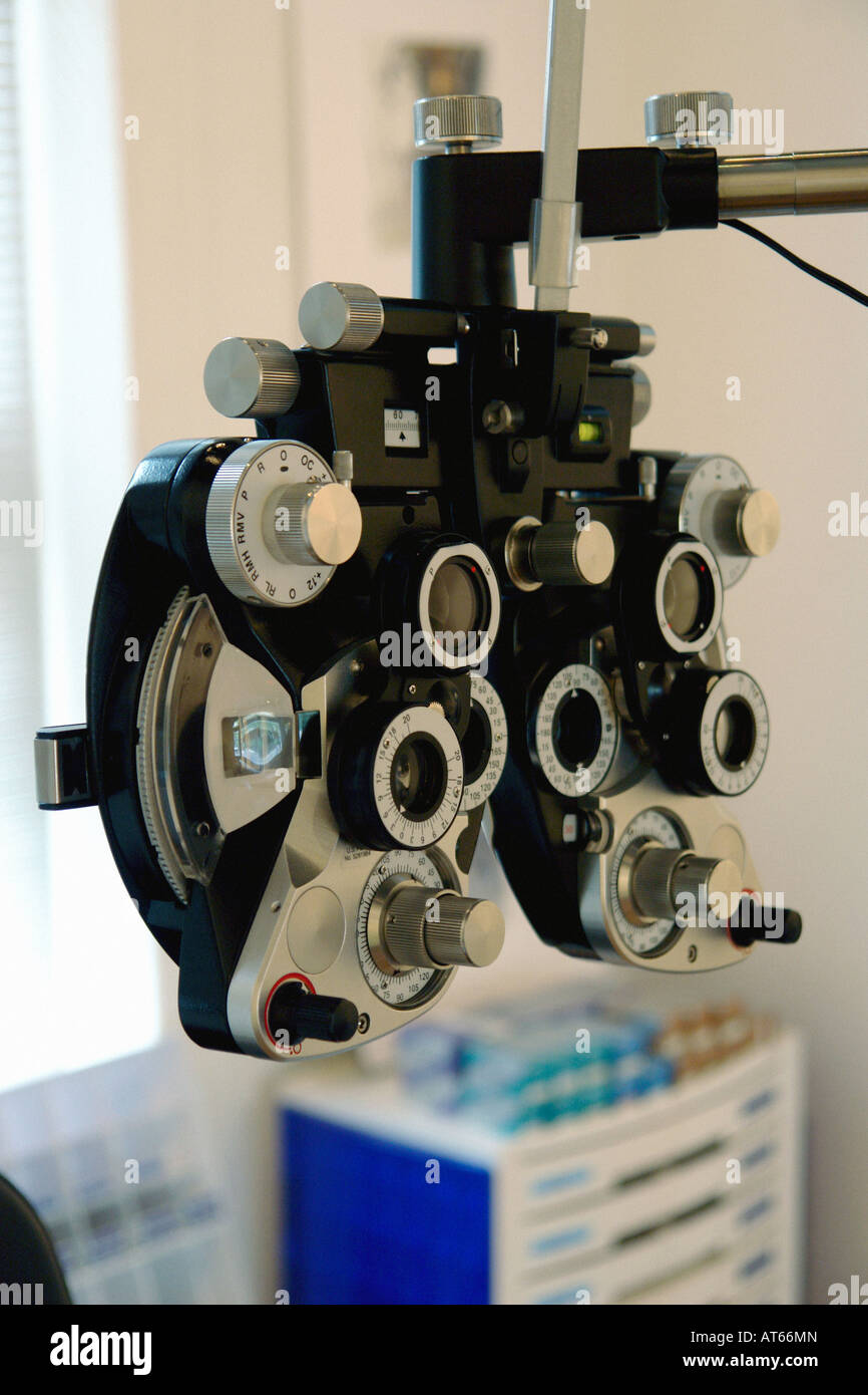 A Phoropter or Phoroptor in an Optical Professionals Office Stock Photo ...