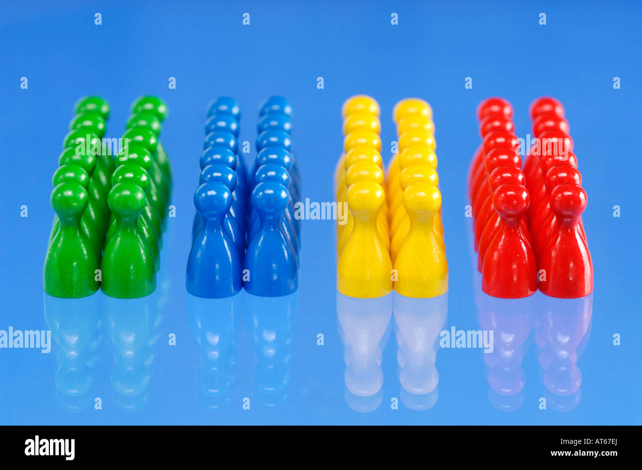 Game pieces in a row, close-up Stock Photo - Alamy