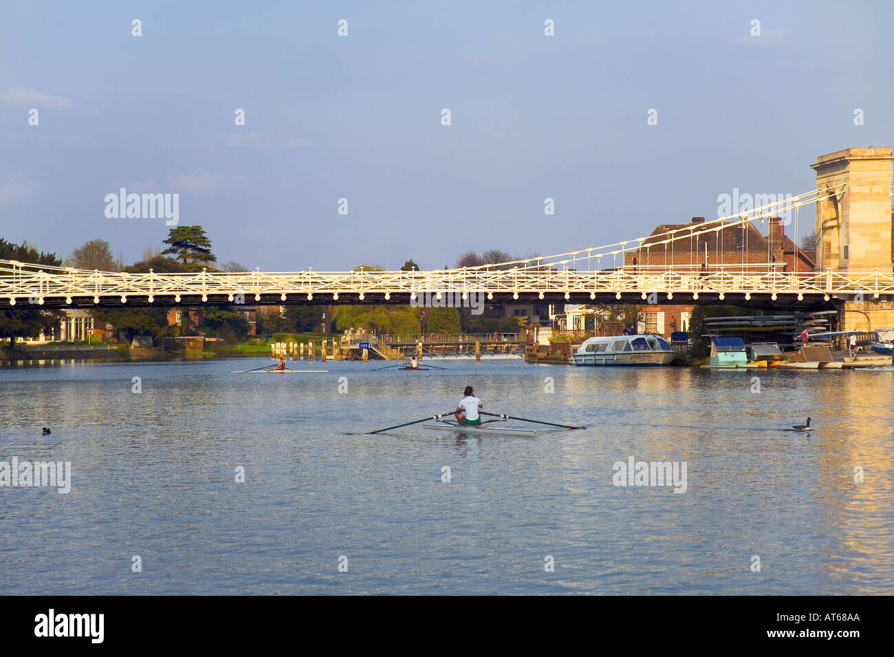 England Chilterns Buckinghamshire Marlow River Thames historic ...