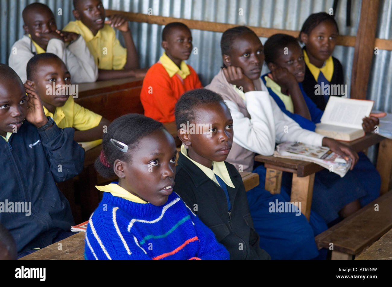 Orphans having lessons at a primary school in Ruiru Kenya Stock Photo ...