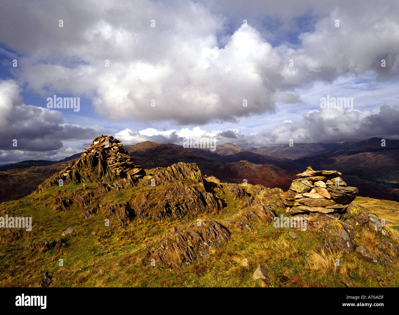 england cumbria lake district national park duddon valley summit of ...