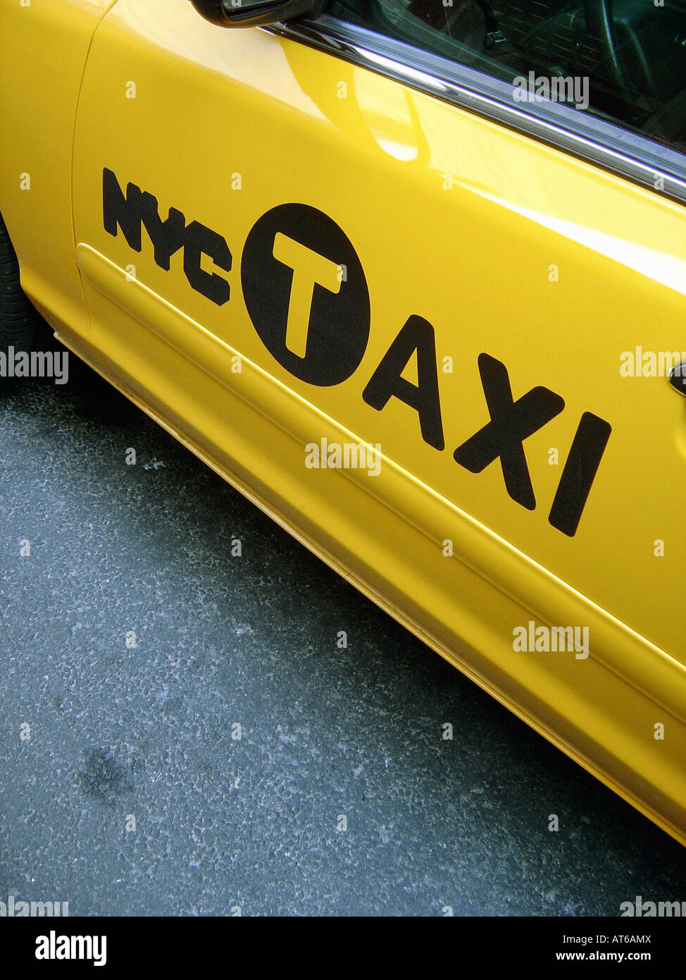 Door of a Yellow Taxi Cab in New York City USA Stock Photo - Alamy