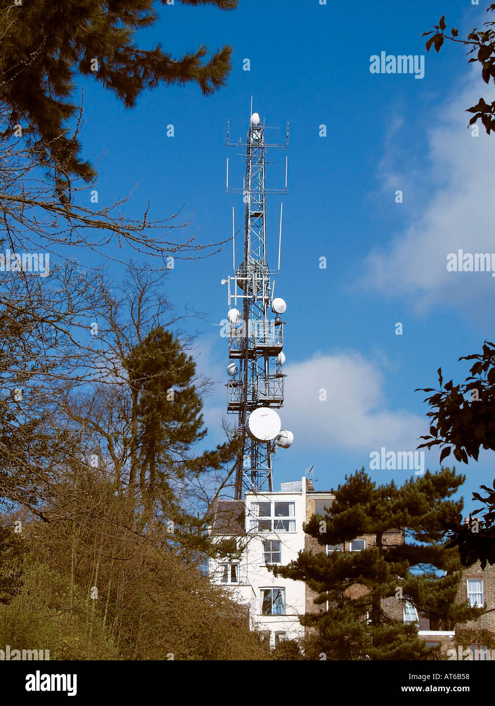 london highgate telecommunications tower view from waterlow park david ...